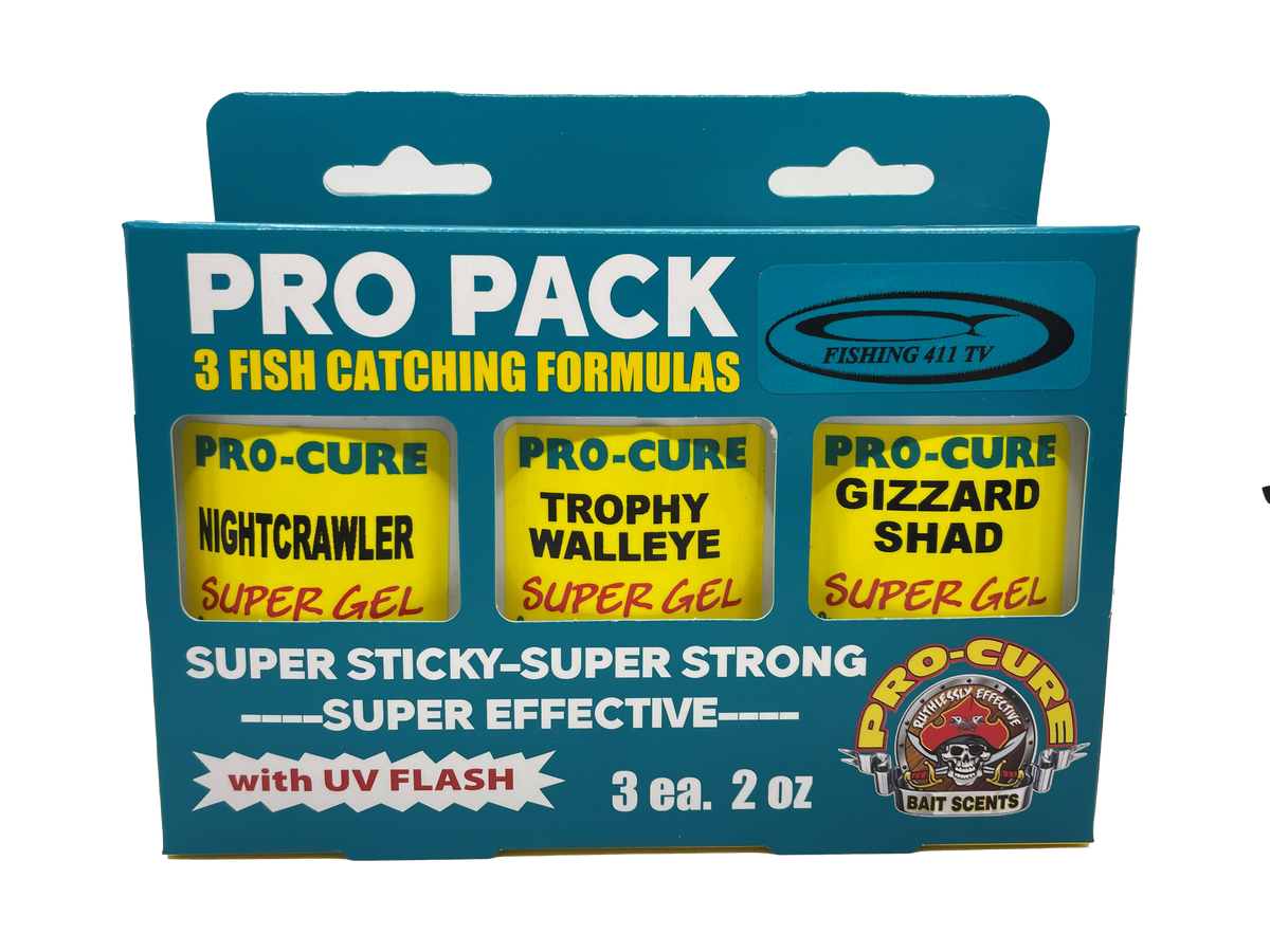 3 PACK FISHING 411 WALLEYE PRO PACK – Pro-Cure, Inc