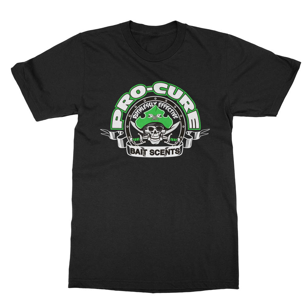 PRO-CURE BLACK SHORT SLEEVE SHIRT W/GREEN PIRATE LOGO – Pro-Cure, Inc